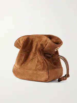 Saint Laurent Jamie Mini Suede Shoulder Bag - Brown