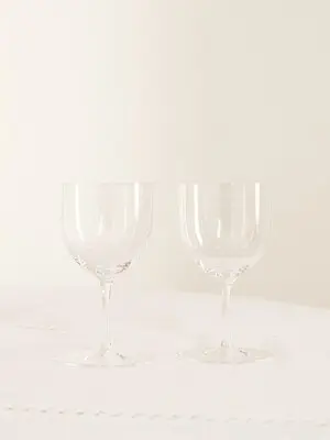 LOBMEYR Rothschild Stars Set Of Two Crystal Wine Glasses - Neutrals