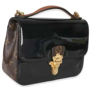 LOUIS VUITTON Monogram Canvas Vernis Cherrywood Bb - Black