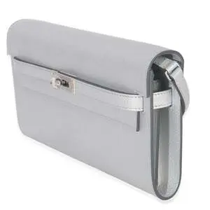Hermès Argent Metallic Kelly Wallet To Go - Silver