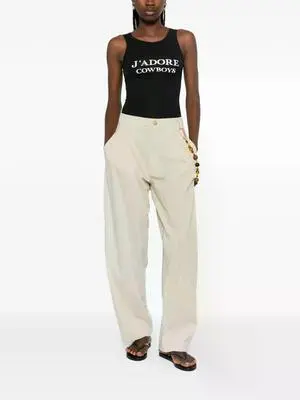 DARKPARK Beaded Wide-leg Trousers