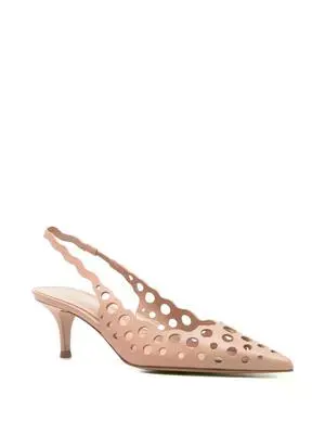 GIANVITO ROSSI Slingback Kitten Heel Pumps