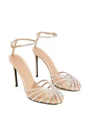 ALEVI MILANO 110mm Penelope Kim Heeled Sandals - Neutrals