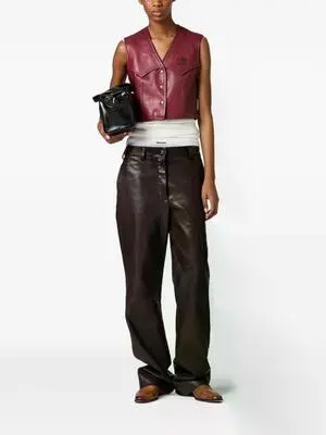 Miu Miu Leather Trousers
