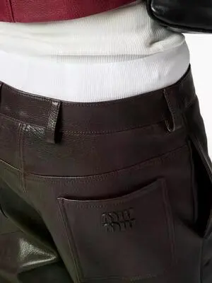 Miu Miu Relaxed Fit Leather Trousers