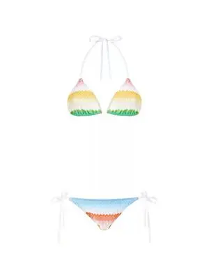 Missoni Chevron-patterned Bikini - White