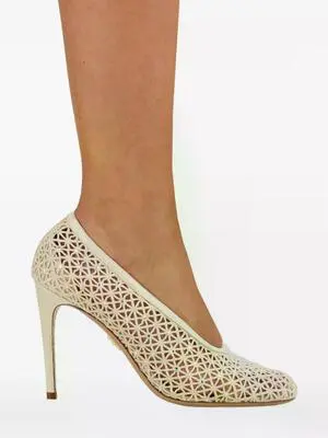 FERRAGAMO Macramé Pumps - Neutrals