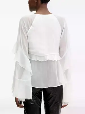 Bardot Ruffled V-neck Top