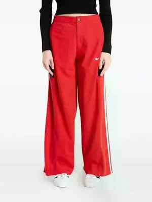 Women's Red Blocking Track Pants