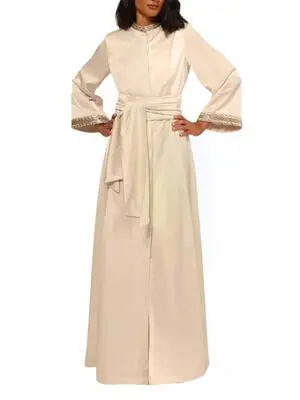 BARUNI Zayna Embroidered Maxi Dress - Neutrals