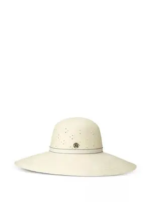 MAISON MICHEL Blanche Wide Brim Hat - Neutrals