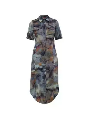 DIESEL® Printed Midi Shirt Dress