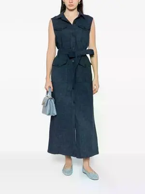 P.a.r.o.s.h Button Belt Maxi Dress