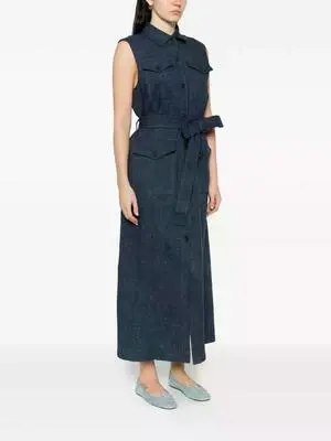 P.a.r.o.s.h Button Belt Maxi Dress