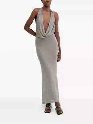 Bardot Halter-neck Maxi Dress
