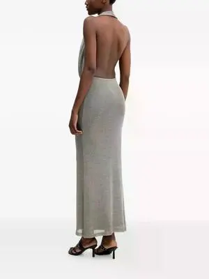 Bardot Halter-neck Maxi Dress