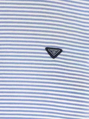 Prada Striped Cotton Top - Blue