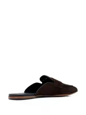 BARRETT Buckle Strap Mules - Brown