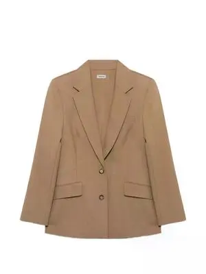 Simkhai Notched Collar Pleated Blazer