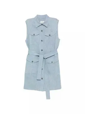 P.a.r.o.s.h Sleeveless Belted Shirt Dress
