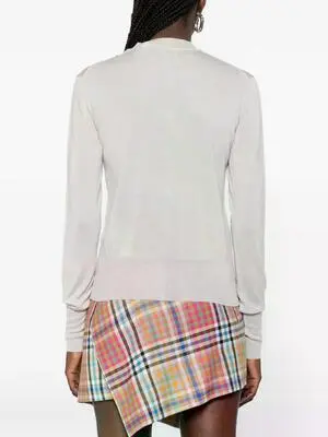 VIVIENNE WESTWOOD Logo-detail Buttoned Cardigan - Grey