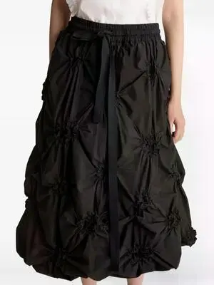 LEE MATHEWS Johanna Drawstring Gathered Midi Skirt