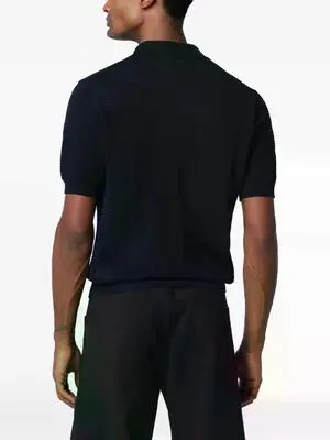 Tagliatore Waffle-knit Polo Shirt - Blue