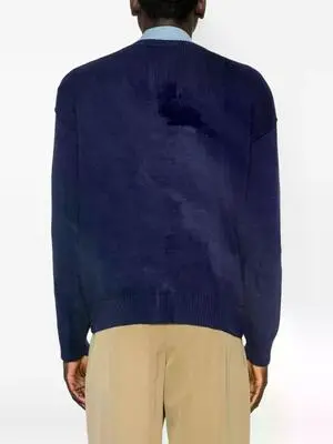 A.p.c. Logo-detail Crew-neck Sweater - Blue