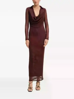Cowl Neck Maxi Evening Dresses