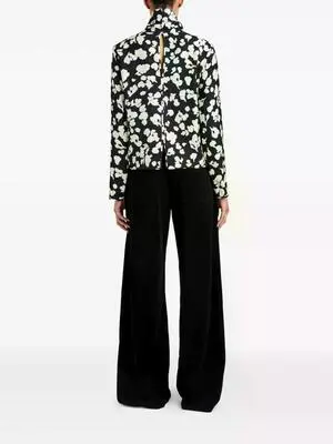 Proenza Schouler White Label Ansel Floral-print Blouse - Black