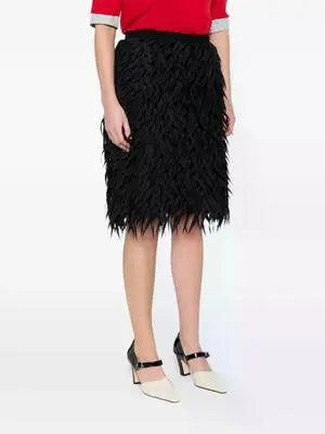 N°21 Fringe-embellished Midi Skirt