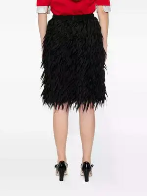 N°21 Fringe-embellished Midi Skirt