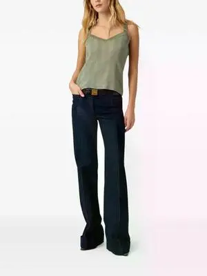Missoni Sleeveless Chevron Knit Top - Green