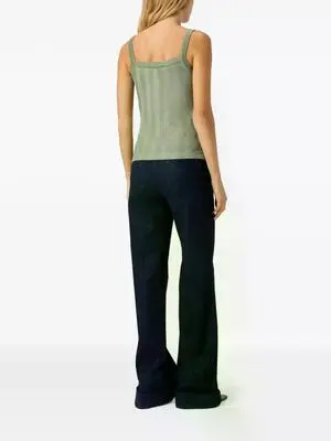 Missoni Sleeveless Chevron Knit Top - Green