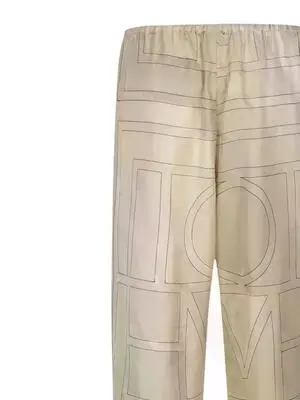 TOTEME Monogram Silk Trousers