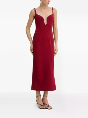 Bardot Embellished-trim Midi Dress