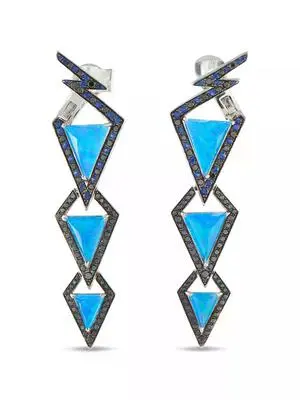 Stephen Webster Opal & Sapphire Earrings - Silver