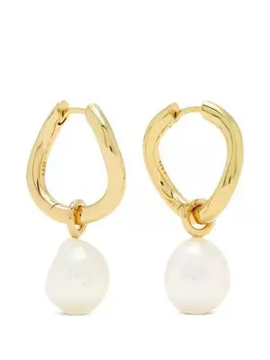 ASTRID & MIYU Serenity Pearl-embellished Earrings - Gold