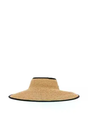Helen Kaminski Raffia Trim Detail Hat - Neutrals