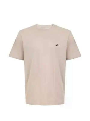 C.P. COMPANY 30/1 Jersey Short Sleeve Logo Patch T-shirt - Neutrals