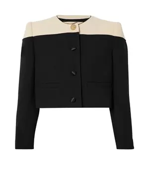 Valentino Garavani Two-tone Wool Jacket - Black