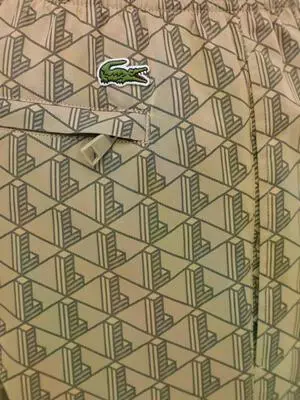 Lacoste Geometric-print Track Pants - Neutrals