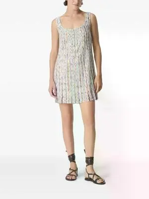 Missoni Pleated Striped Mini Dress