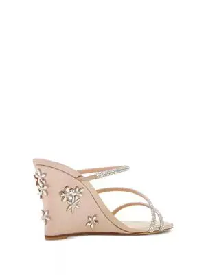 Rene Caovilla Eva Floral Wedge Sandals
