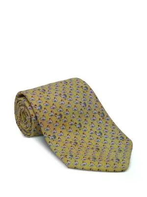 Hermès Rooster-print Neck Tie