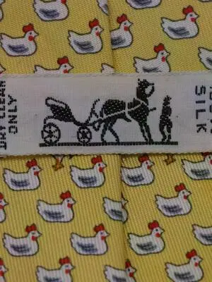 Hermès Rooster-print Neck Tie