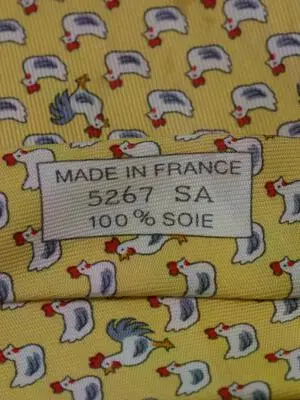 Hermès Rooster-print Neck Tie