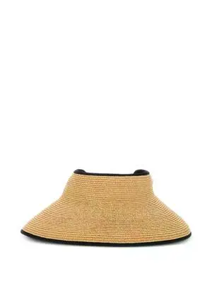 Helen Kaminski Raffia Trim Visor - Neutrals