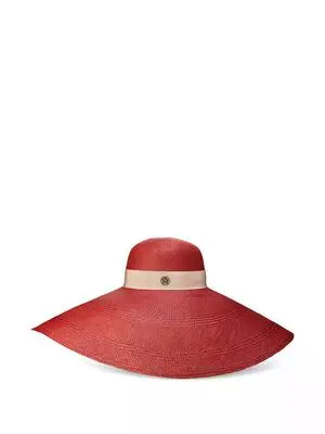 MAISON MICHEL Blanche Straw Hat - Red
