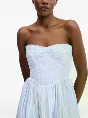 Bardot Striped Strapless Midi Dress
